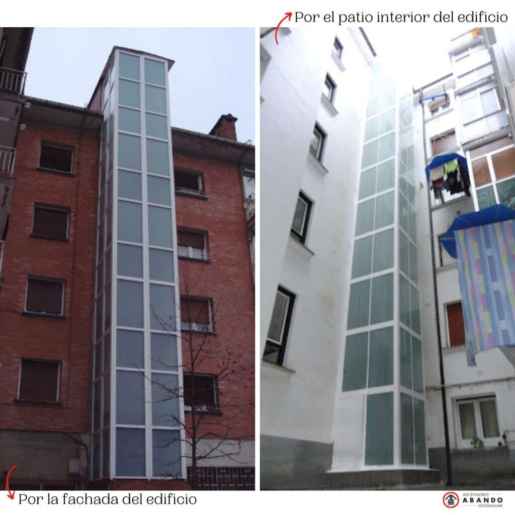Ofrecemos soluciones: Instalación de un ascensor por la fachada del edificio